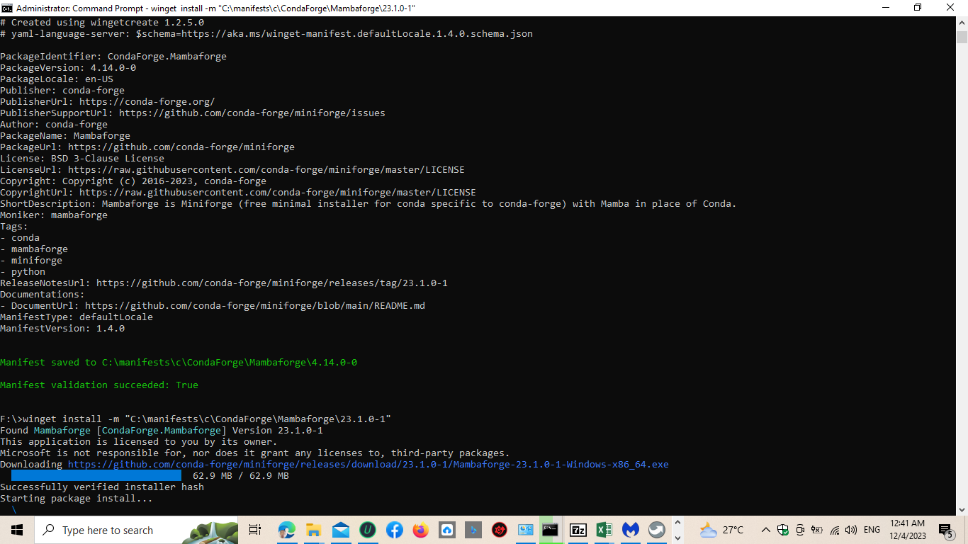 [Update Request]: CondaForge.Mambaforge · Issue #102049 · microsoft/winget-pkgs · GitHub