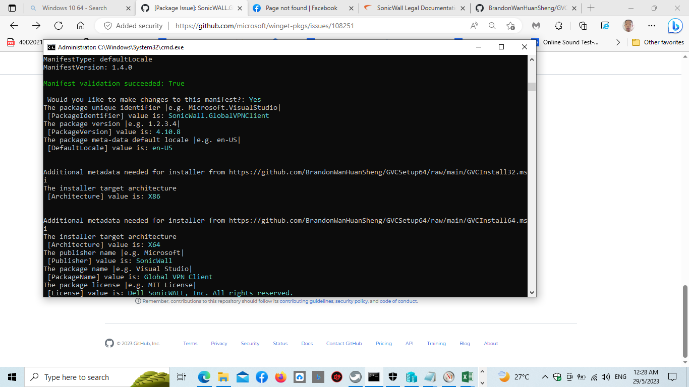 [Package Issue]: SonicWALL.GlobalVPN · Issue #108251 · microsoft/winget-pkgs · GitHub
