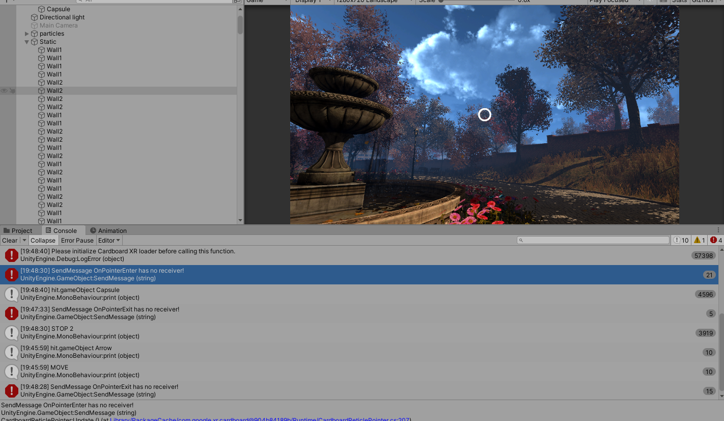 OnPointerExit has no receiver · Issue #405 · googlevr/cardboard · GitHub