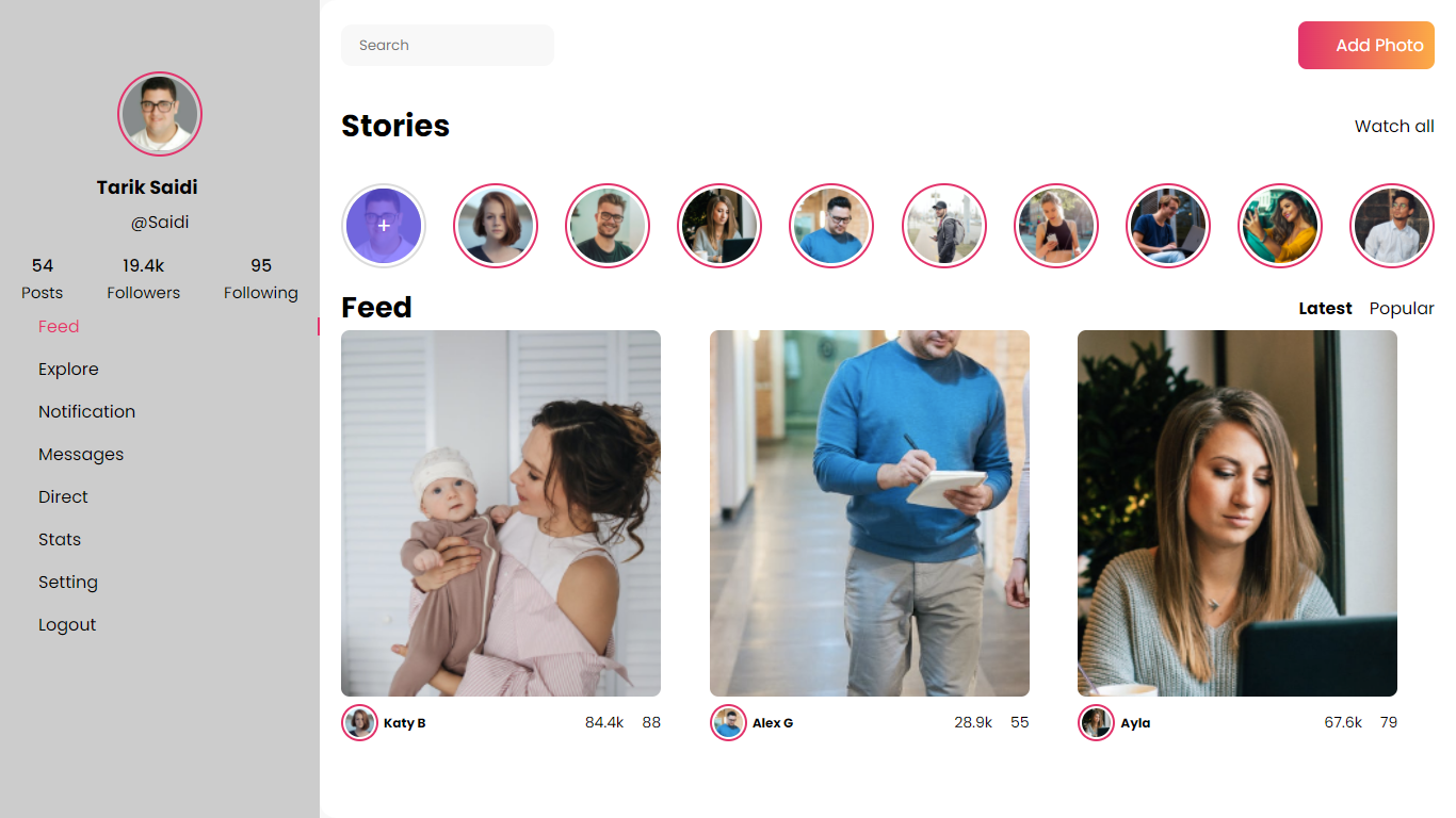 GitHub - Tarik-Saidi/fake-Instagram