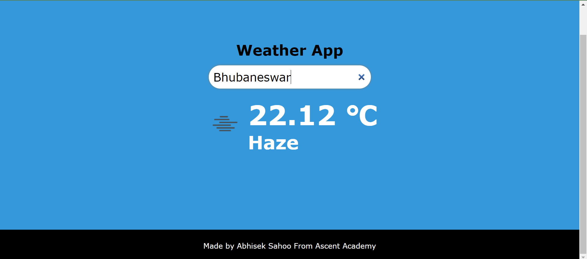 GitHub - i-Abhisek/weather-app: A weather app project for Ascent Academy