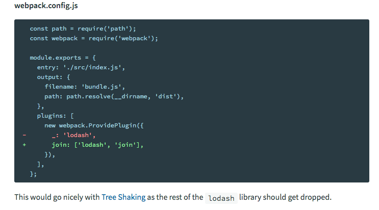 ProvidePlugin can't tree shaking like the doc said · Issue #4008 · webpack/webpack.js.org · GitHub
