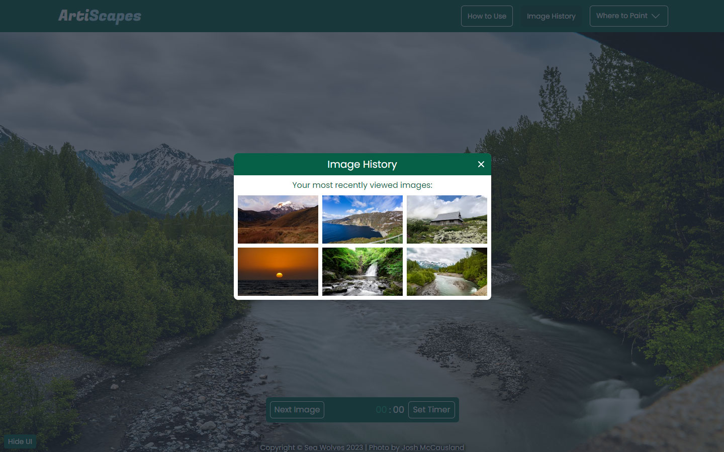 GitHub - CKBoytGT/ArtiScapes: A web app for landscape painting practice.