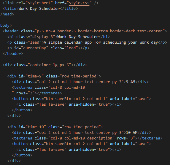 GitHub - TessaEC/day-work-planner: Bootcamp Challenge #5 - API for a ...