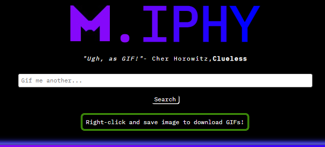 GitHub - jtich40/miphy: Front-end application utilizing OMDb and GIPHY APIs to create search ...