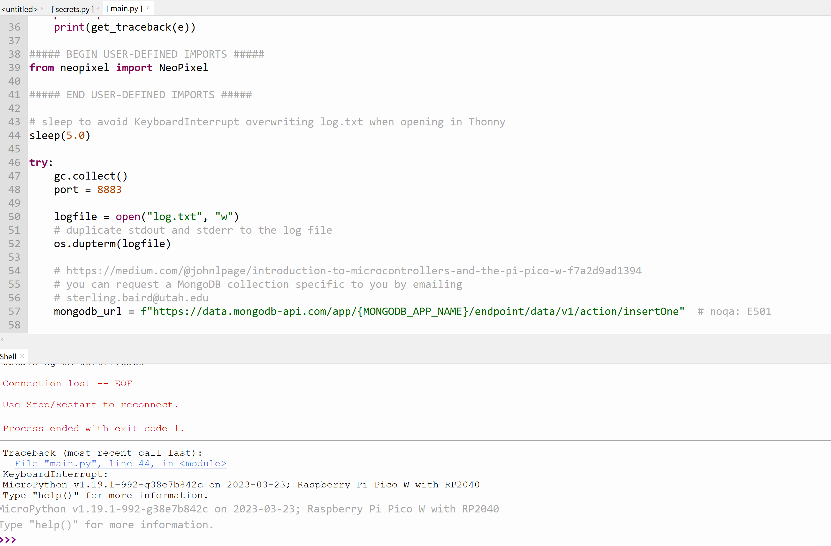 Getting error messages when running 'main.py' · Issue #188 · sparks-baird/self-driving-lab-demo ...