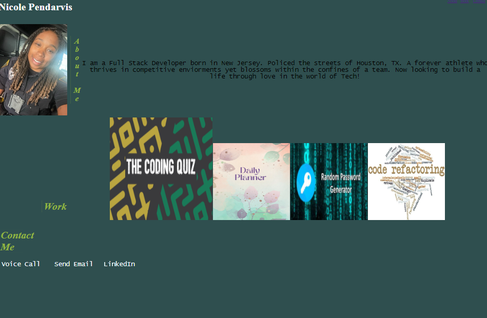 GitHub - Pendarvis5/WorkingPortfolio: deployed portfolio site with bootcamp work