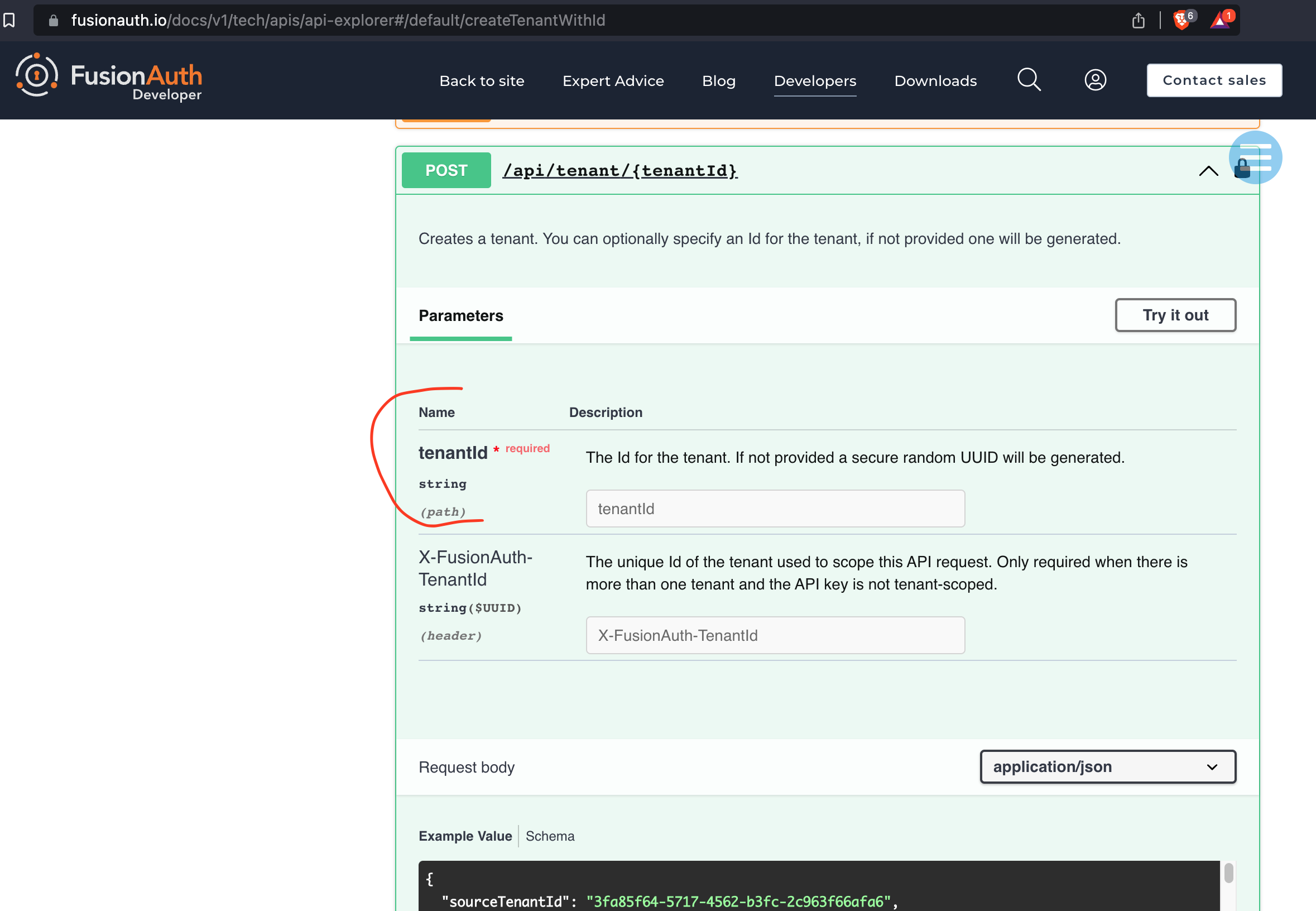 OpenAPI Specification requires tenant id on Create Tenant (POST /api/tenant/{tenantId}) · Issue ...