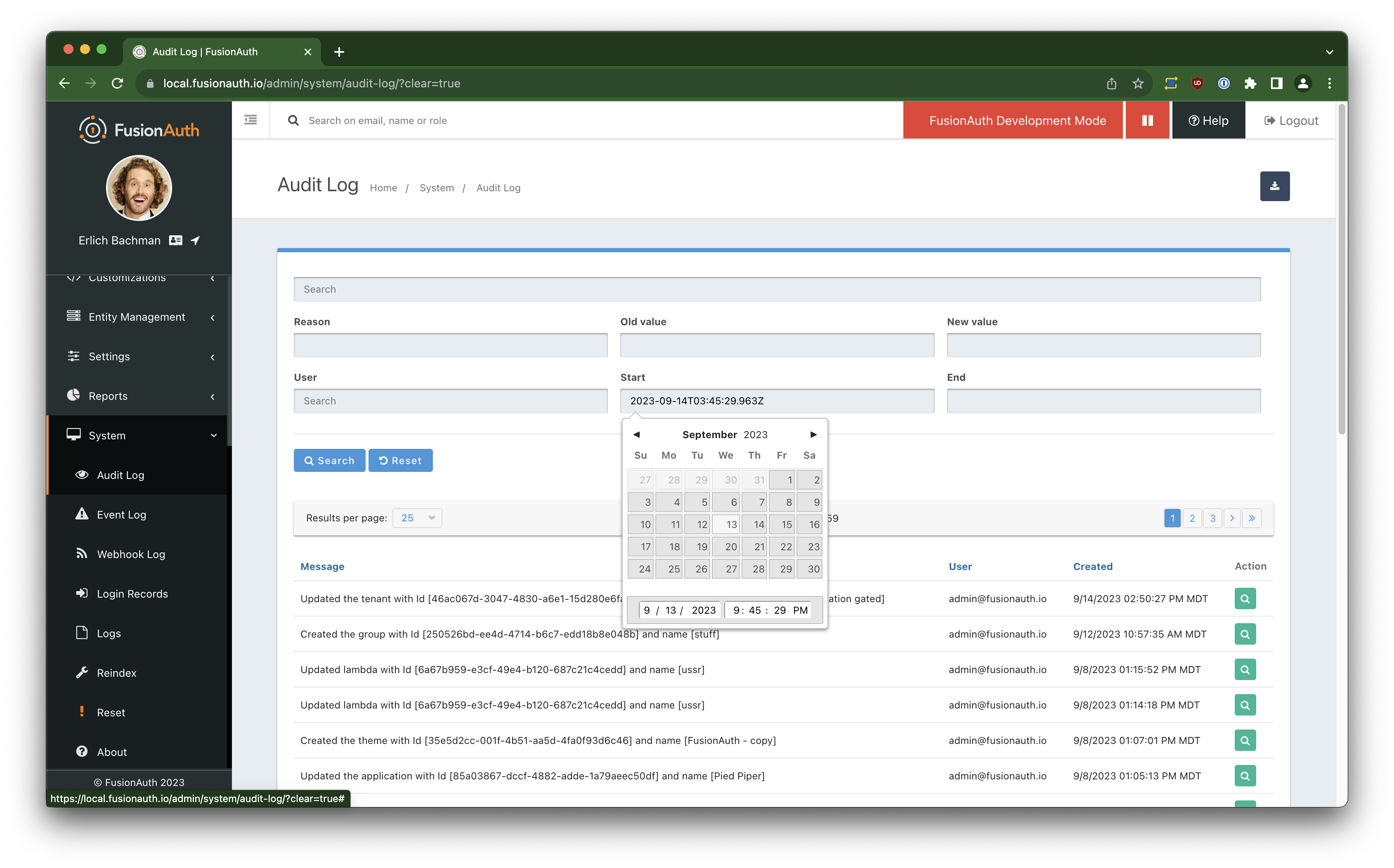 Audit log advanced search parameters are sending incorrect values in the Admin UI · Issue #2470 ...
