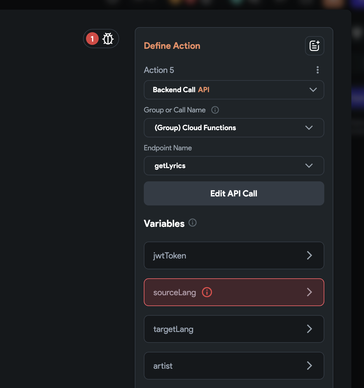 Error in action chain does not show in the project errors, causes code gen failure · Issue #449 ...
