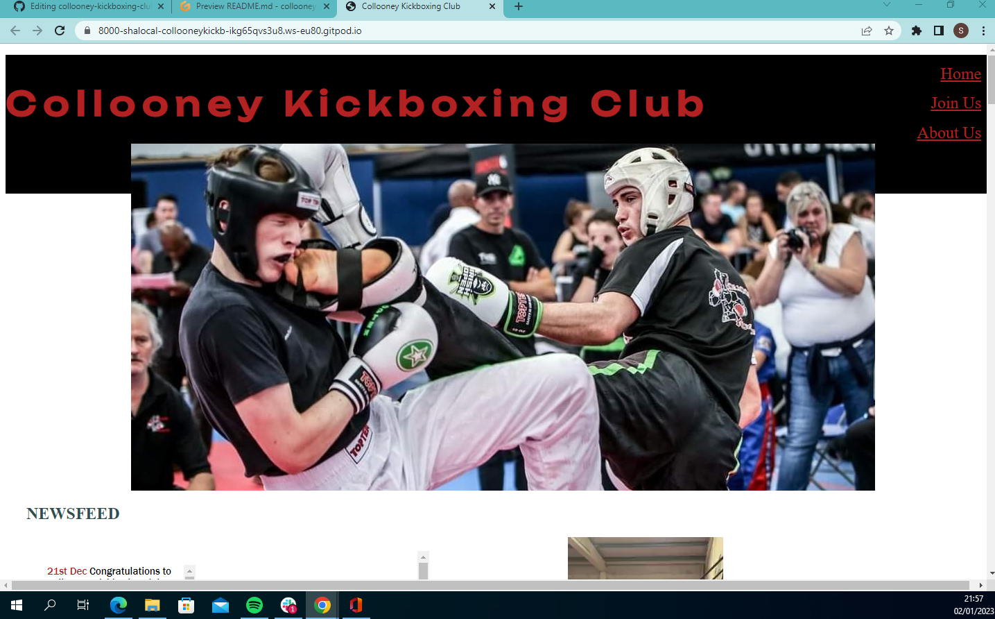 GitHub - ShalOCal/collooney-kickboxing-club: Collooney Kickboxing Club