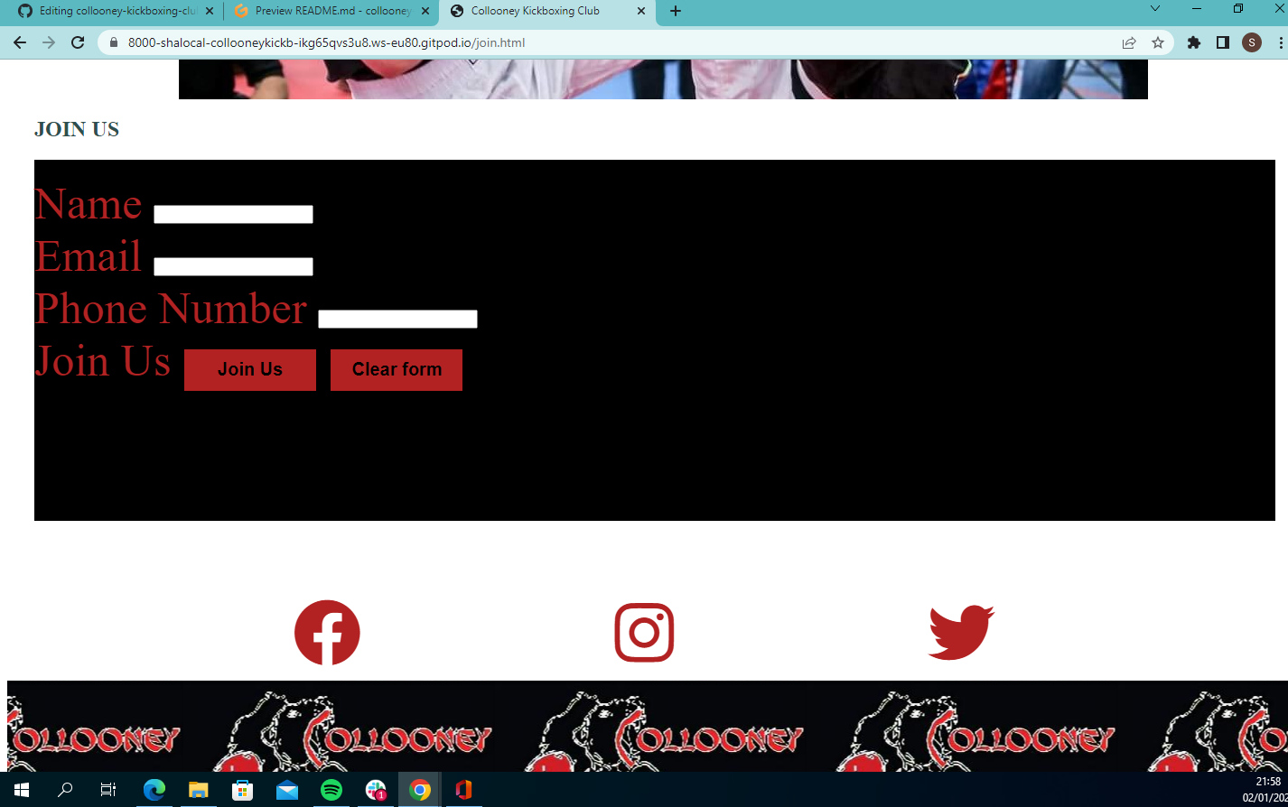 GitHub - ShalOCal/collooney-kickboxing-club: Collooney Kickboxing Club