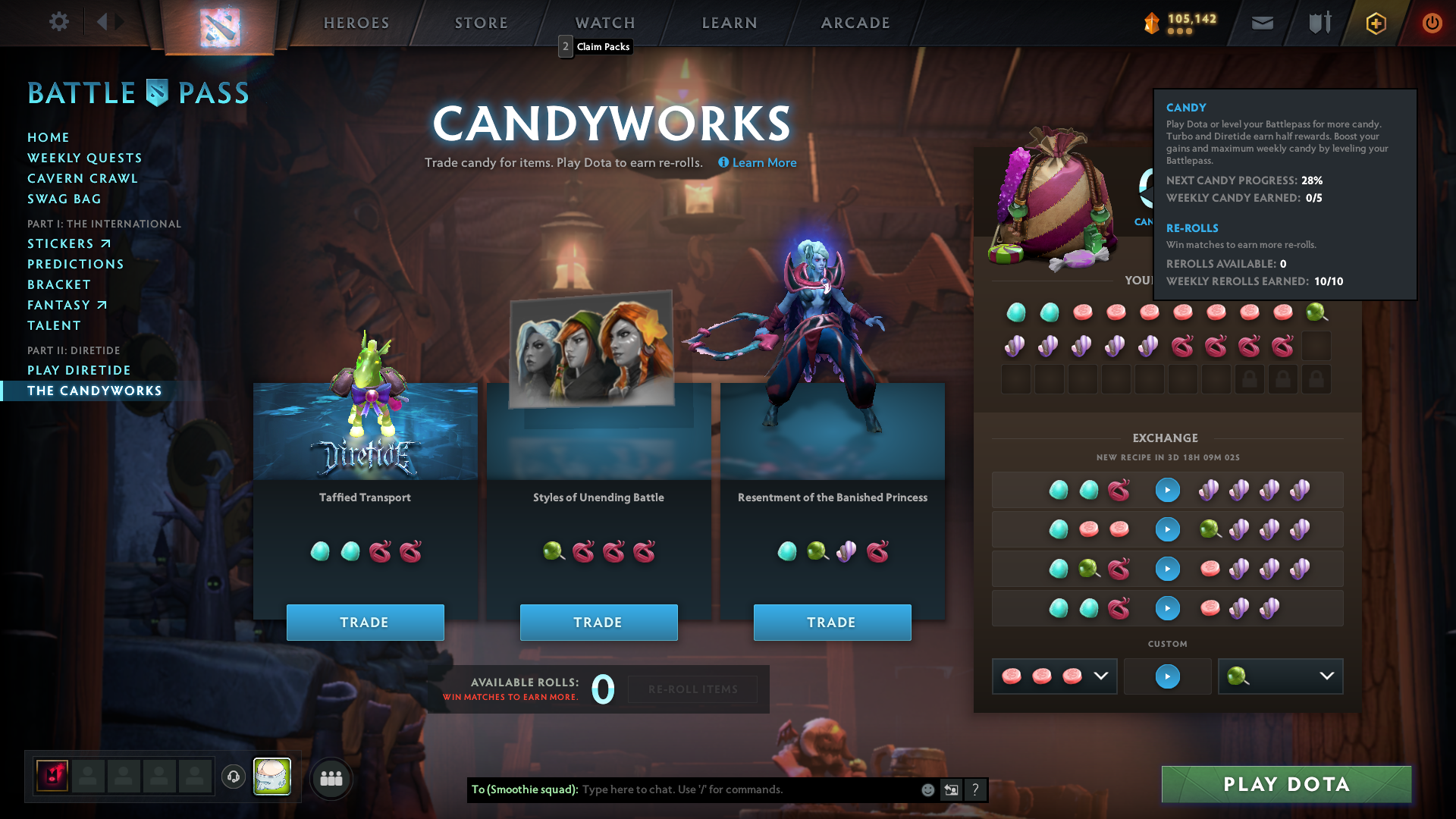 candy shop Weekly reroll not reset.. · Issue #5392 · ValveSoftware/Dota2-Gameplay · GitHub