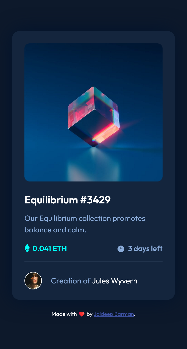 GitHub - jd-barman/NFT-Preview-Card