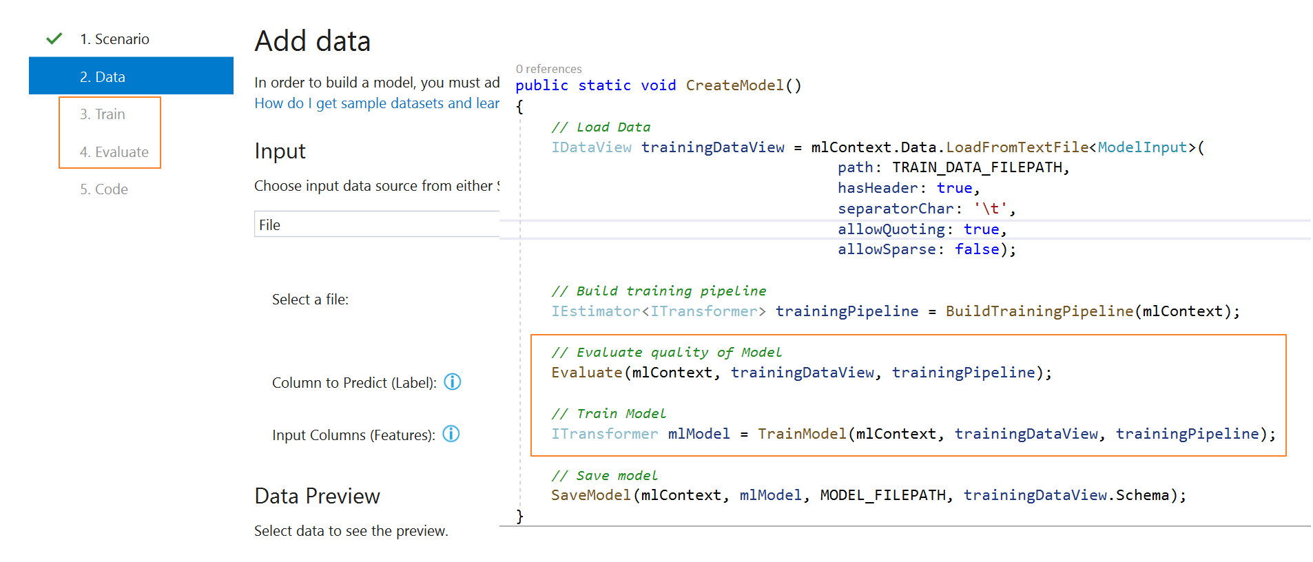 Train and Evaluate order · Issue #421 · dotnet/machinelearning-modelbuilder · GitHub