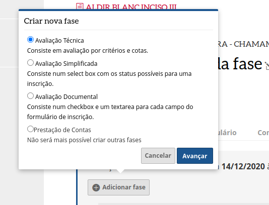 Criar Botão Dentro Da Edição Da Oportunidade Que Seja Possível Criar A Fase De Prestação De 