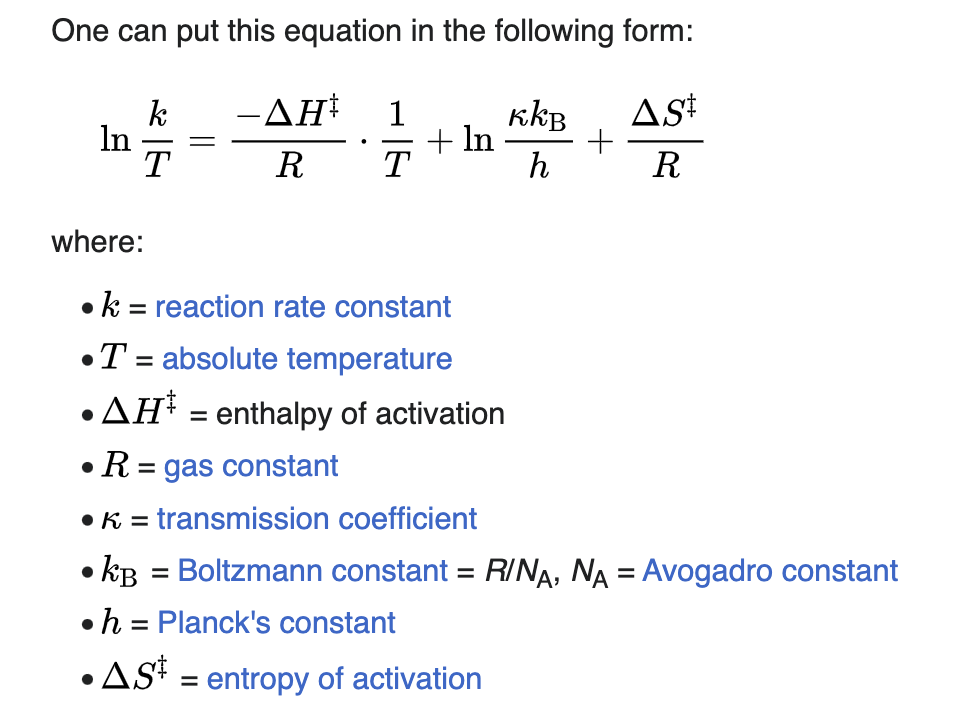 Erying Equation and Enthalpy of Activation · Issue #3077 · psi4/psi4 · GitHub