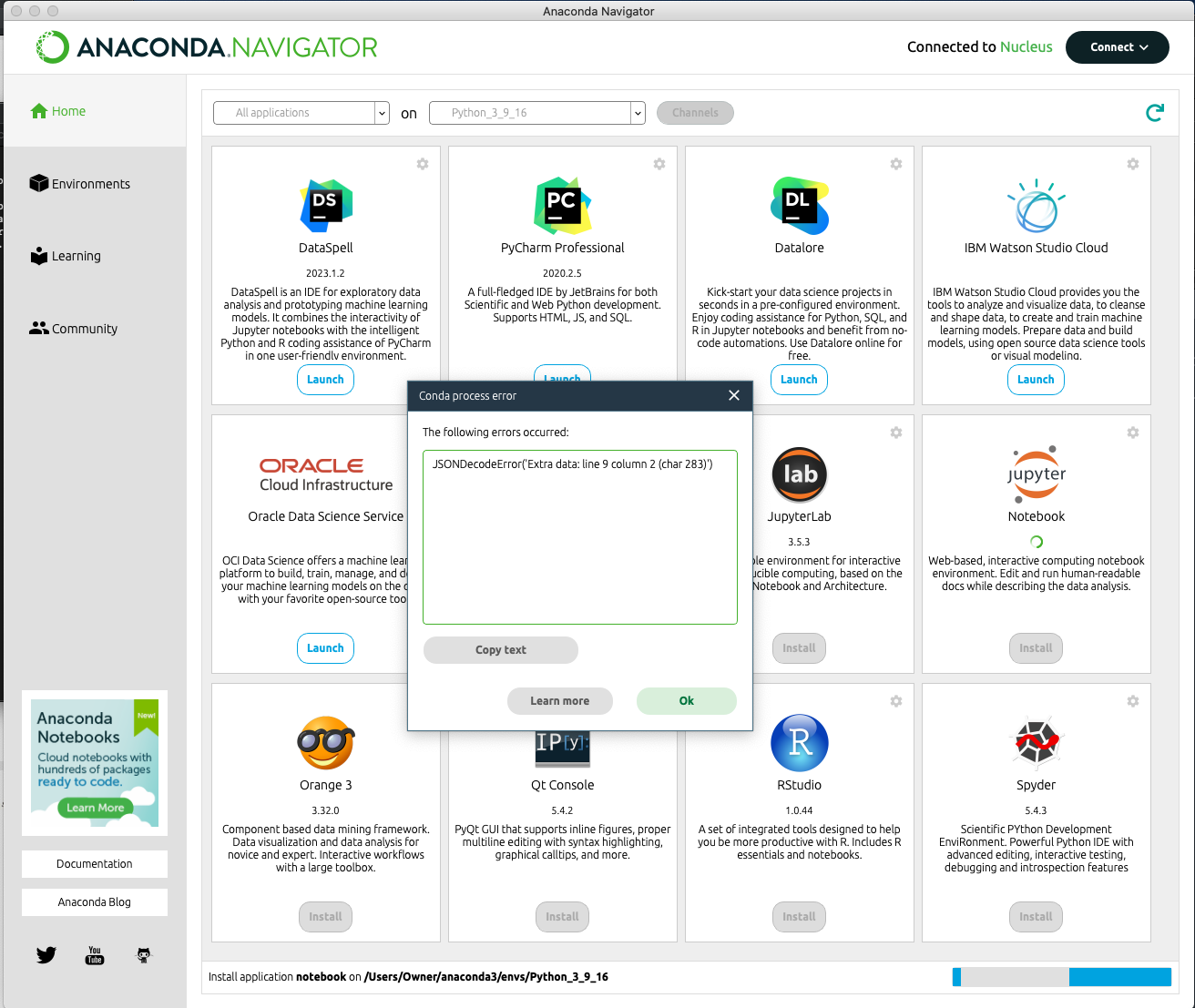 Anaconda gives error when I try to install 'Jupiter notebook' · Issue ...