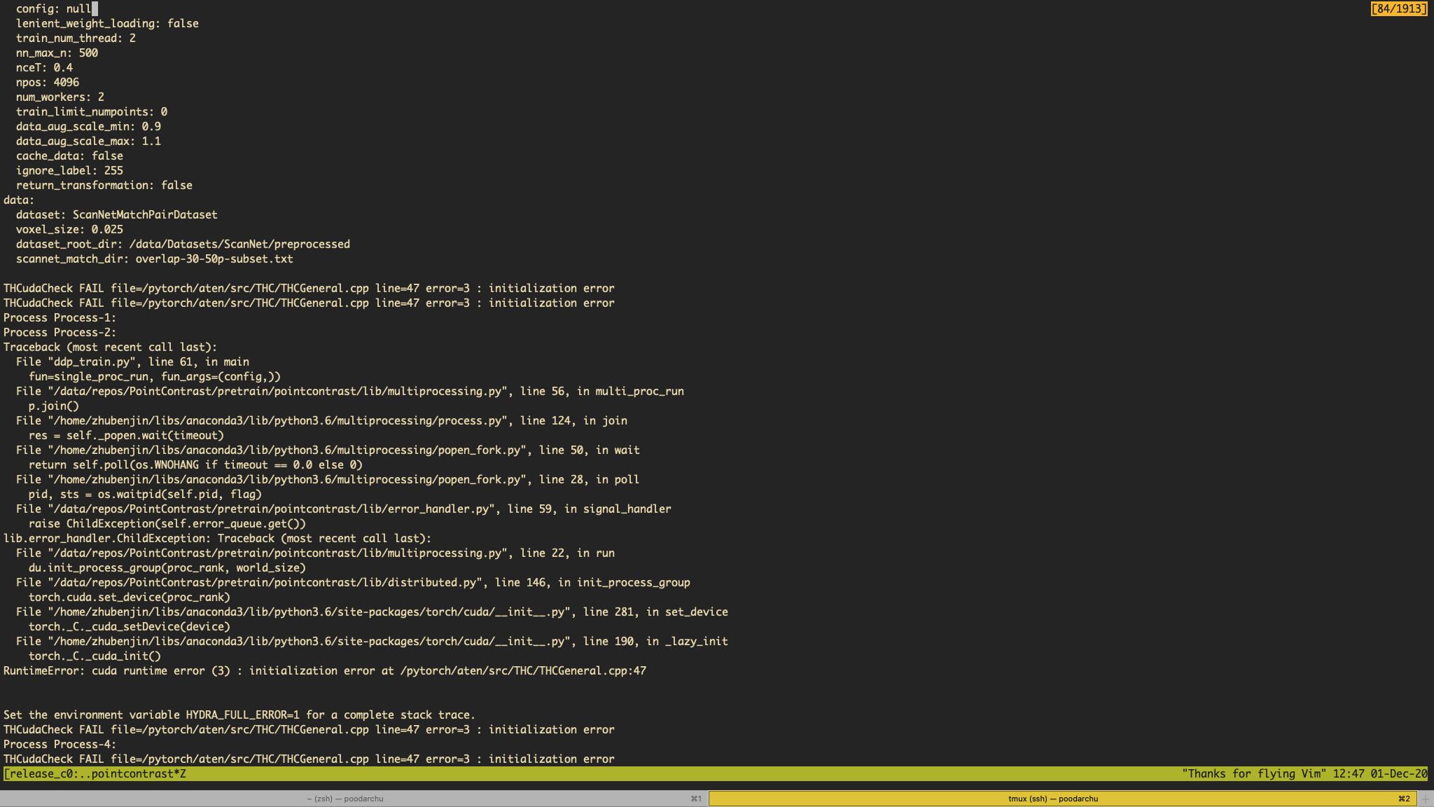 Thcudacheck Fail File Pytorch Aten Src Thc Thcgeneral Cpp Line 47 Error 3 Initialization