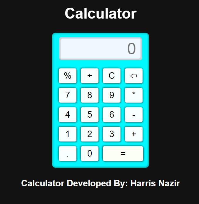 GitHub - Harris-Nazir/Calculator