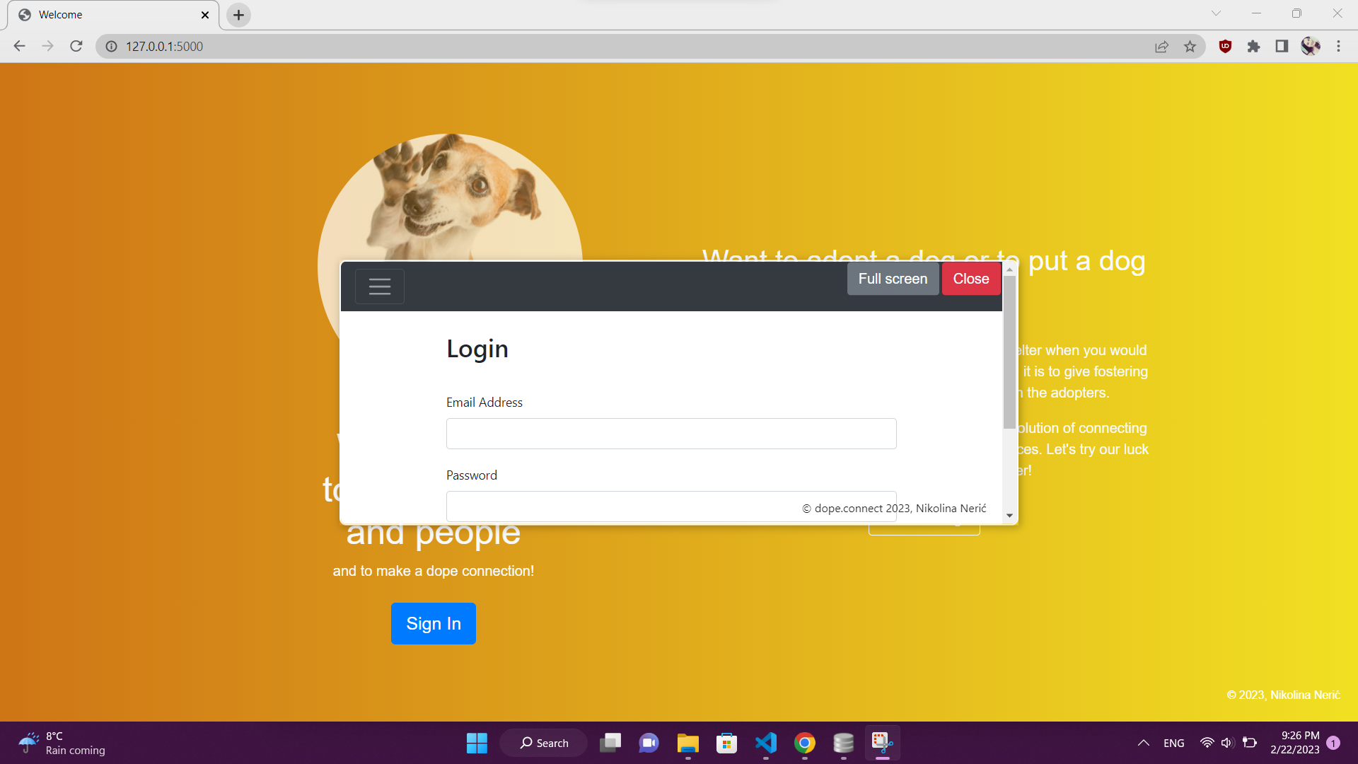 GitHub - nikolinaneric/Dogs-adoption-platform: Interactive platform for adopting dogs with the ...