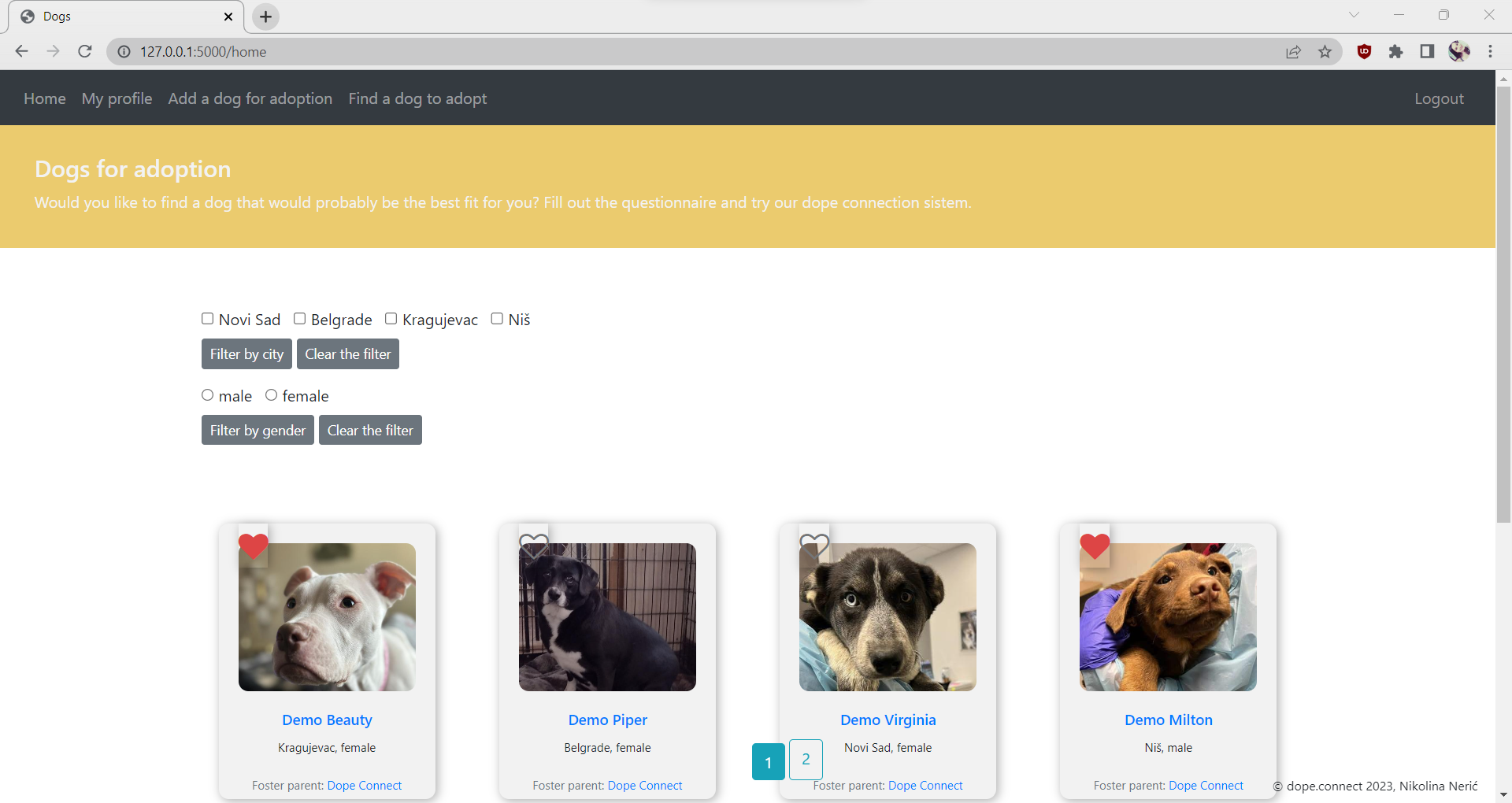 GitHub - nikolinaneric/Dogs-adoption-platform: Interactive platform for ...