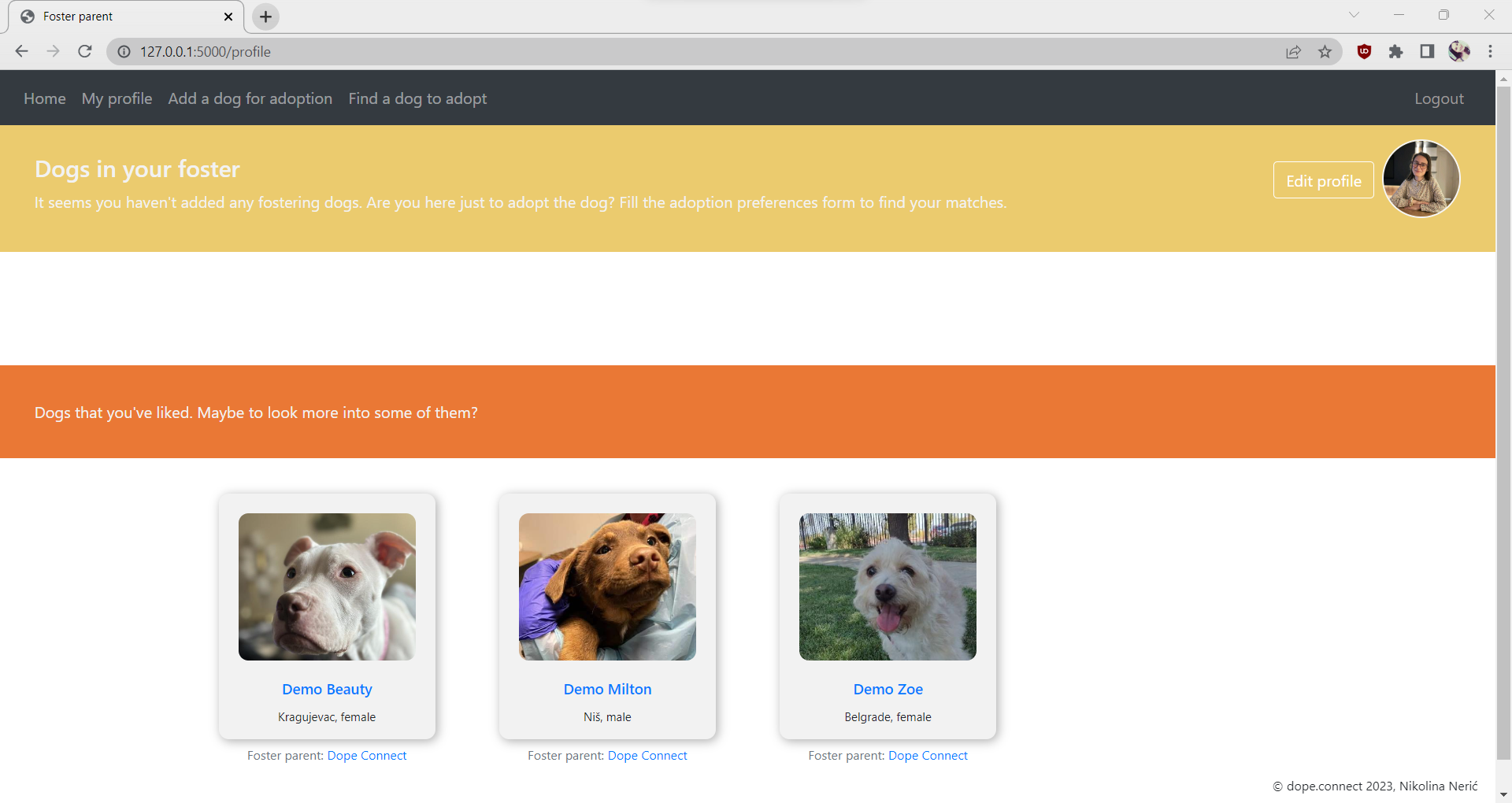 GitHub - nikolinaneric/Dogs-adoption-platform: Interactive platform for ...