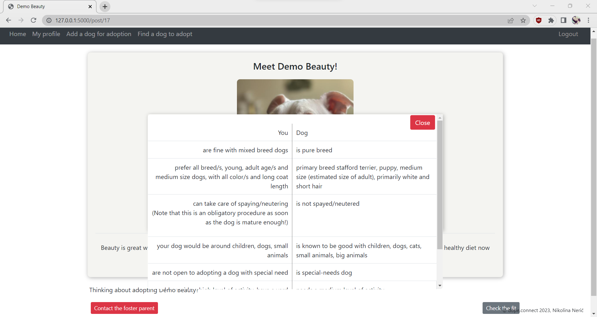 GitHub - nikolinaneric/Dogs-adoption-platform: Interactive platform for adopting dogs with the ...