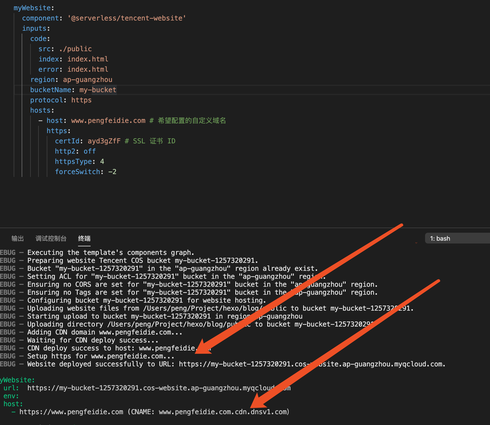 How To Enable Default Cdn Acceleration Domain For Cos · Issue 12 · Serverless Components