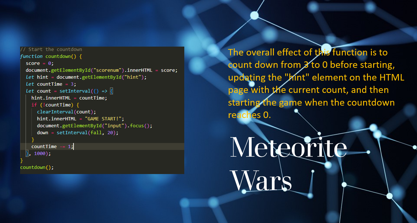 GitHub - lingjunwan/Typing-Game-Meteorite-Wars: [JavaScript/HTML/CSS] JavaScript typing game