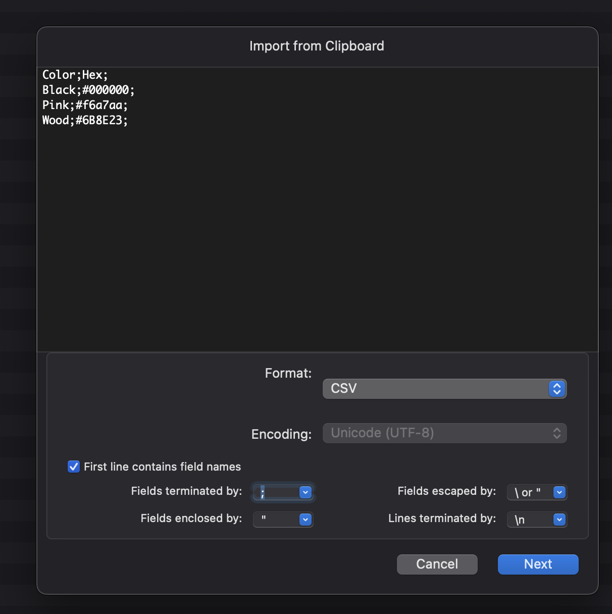 Clipboard import wont go past first pane · Issue #1877 · Sequel-Ace/Sequel-Ace · GitHub