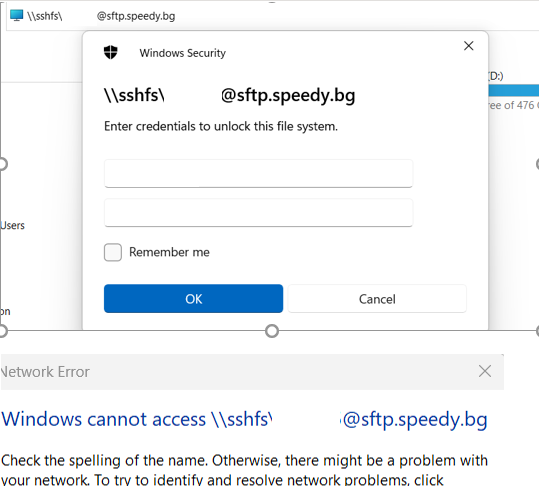 Problem With Sshfs To Couchdrop · Issue 407 · Winfspsshfs Win · Github 0101
