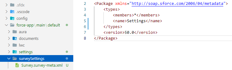 Issue Retreiving Survey Setting in VSCode · Issue #836 · forcedotcom/cli · GitHub