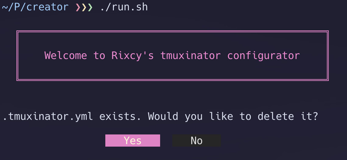 Github Rixcytmuxinator Creator Bash Script For Quickly Setting Up 2190