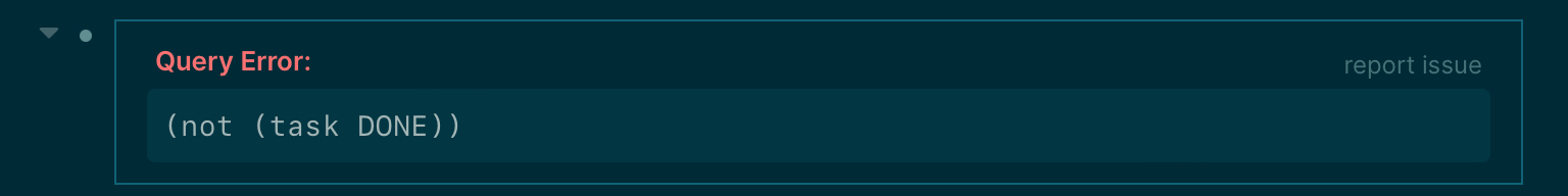 (not ) syntax not working on tasks in Live query builder · Issue #10391 · logseq/logseq · GitHub