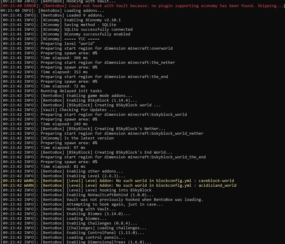 Not recognizing economy plugin · Issue #1485 · BentoBoxWorld/BentoBox · GitHub