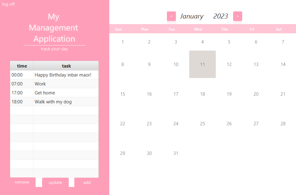 GitHub - Inbar767/My-Management-App: A to-do task manager application to record and store a list ...