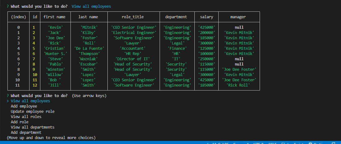 GitHub - cameliabenavides10/EmployeeTracker