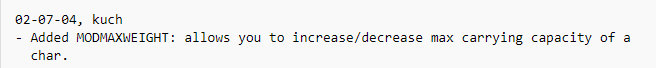 MODMAXWEIGHT on npcs doesn't work due to the main backpack weight limit · Issue #1061 ...