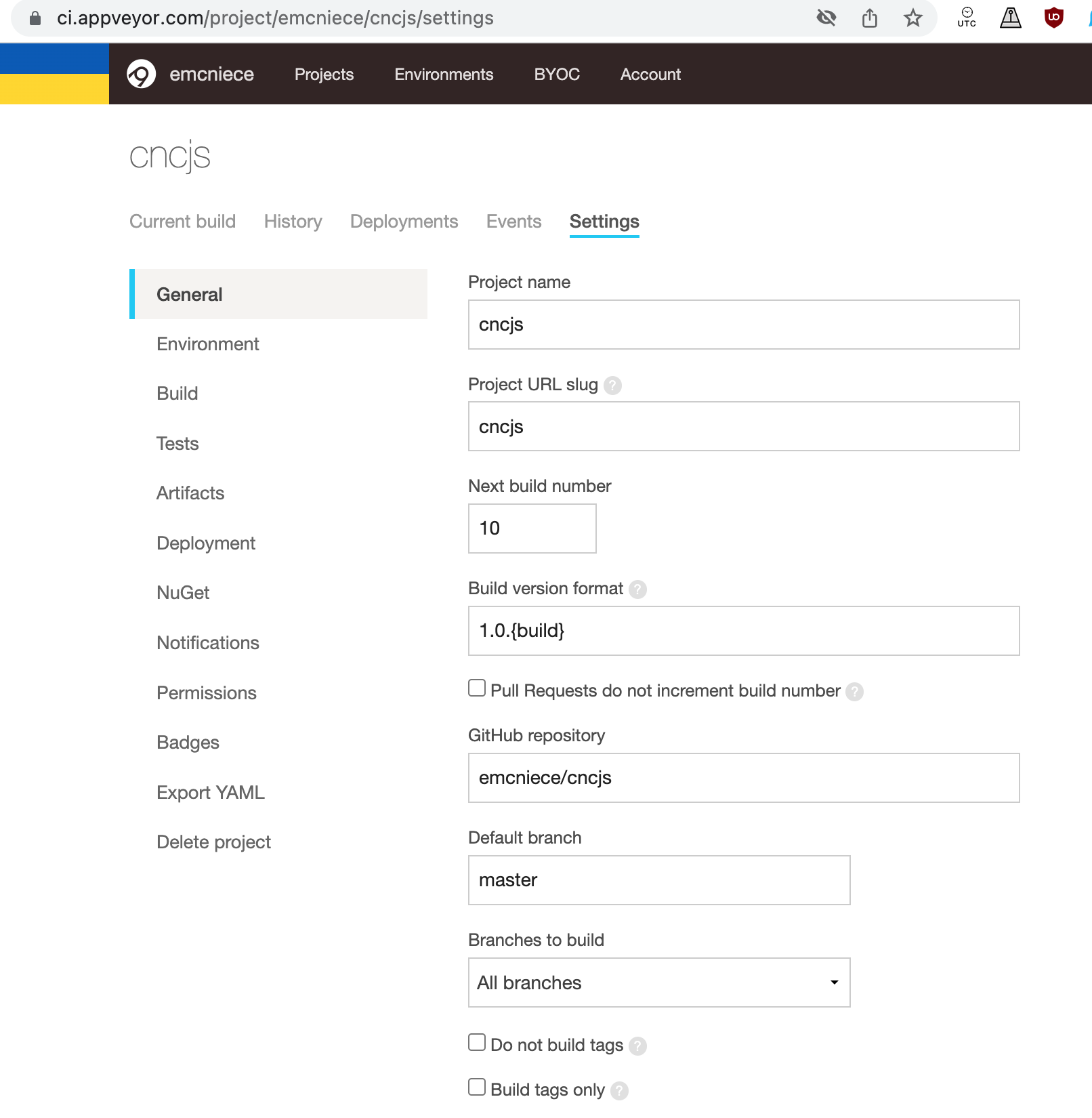 Appveyor CI not reporting completion status for PRs · Issue #747 · cncjs/cncjs · GitHub