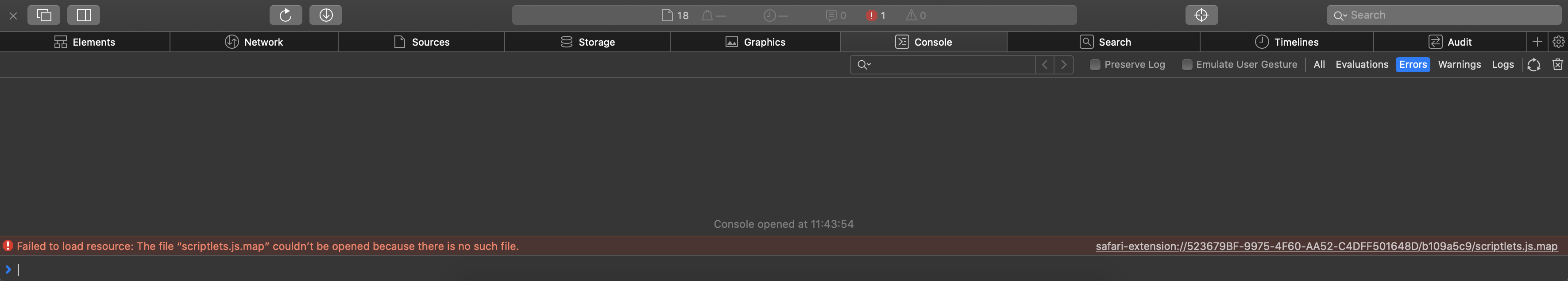Console error "scriptlets.js.map not found" · Issue #377 · AdguardTeam/AdGuardForSafari · GitHub