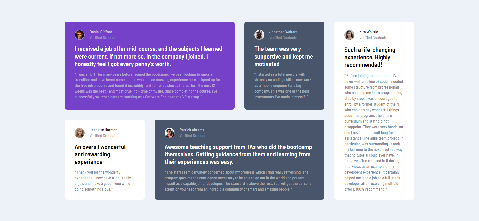 Github Mehdiyevziya Testimonials Grid Section Main