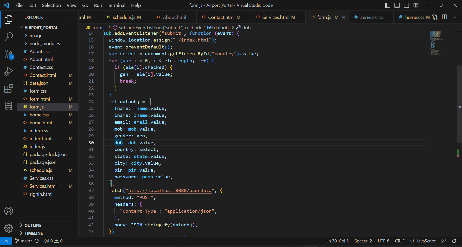 GitHub - roy705051/Airport-Portal: Airport-Portal using HTML , CSS AND JS