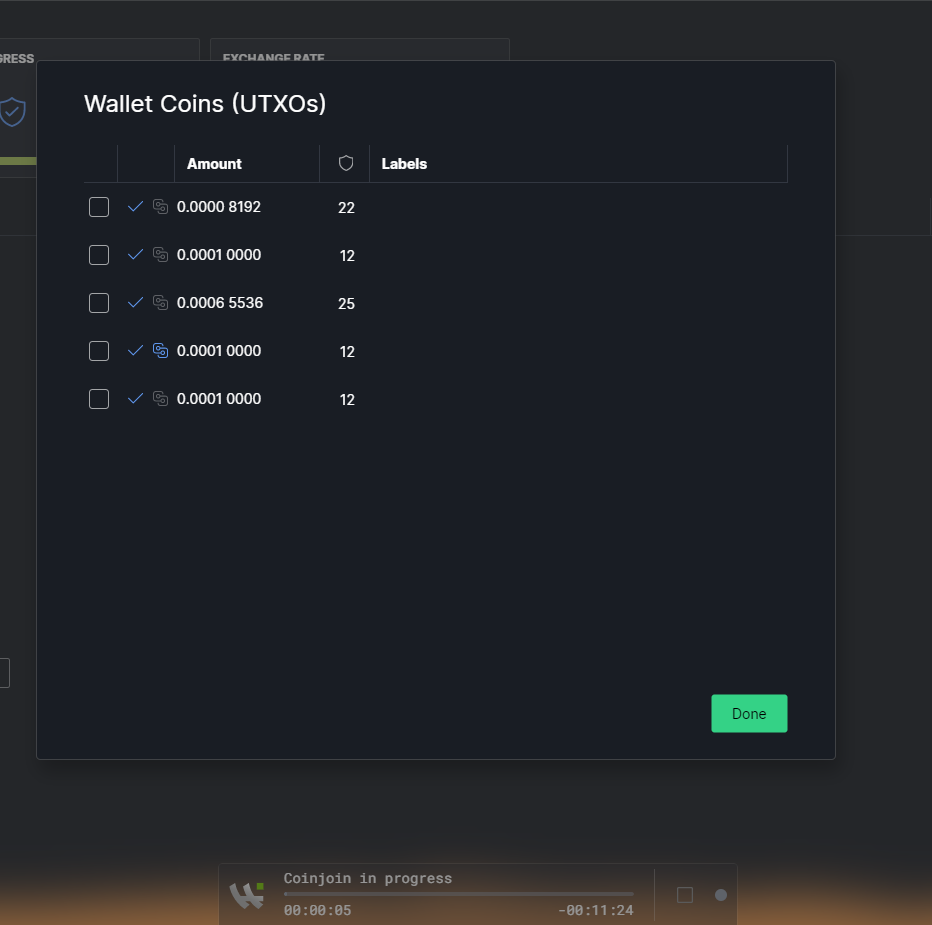 Single 10k sat input selected to coinjoin under plebstop balance ...