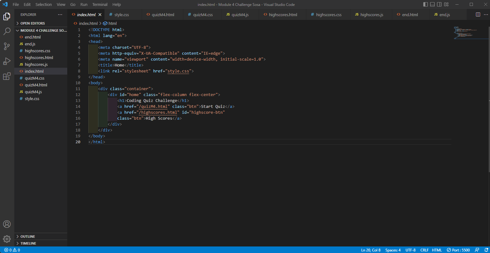 GitHub - ErnestoSosaa/Challenge4Sosa: Multiple choice quiz Module 4