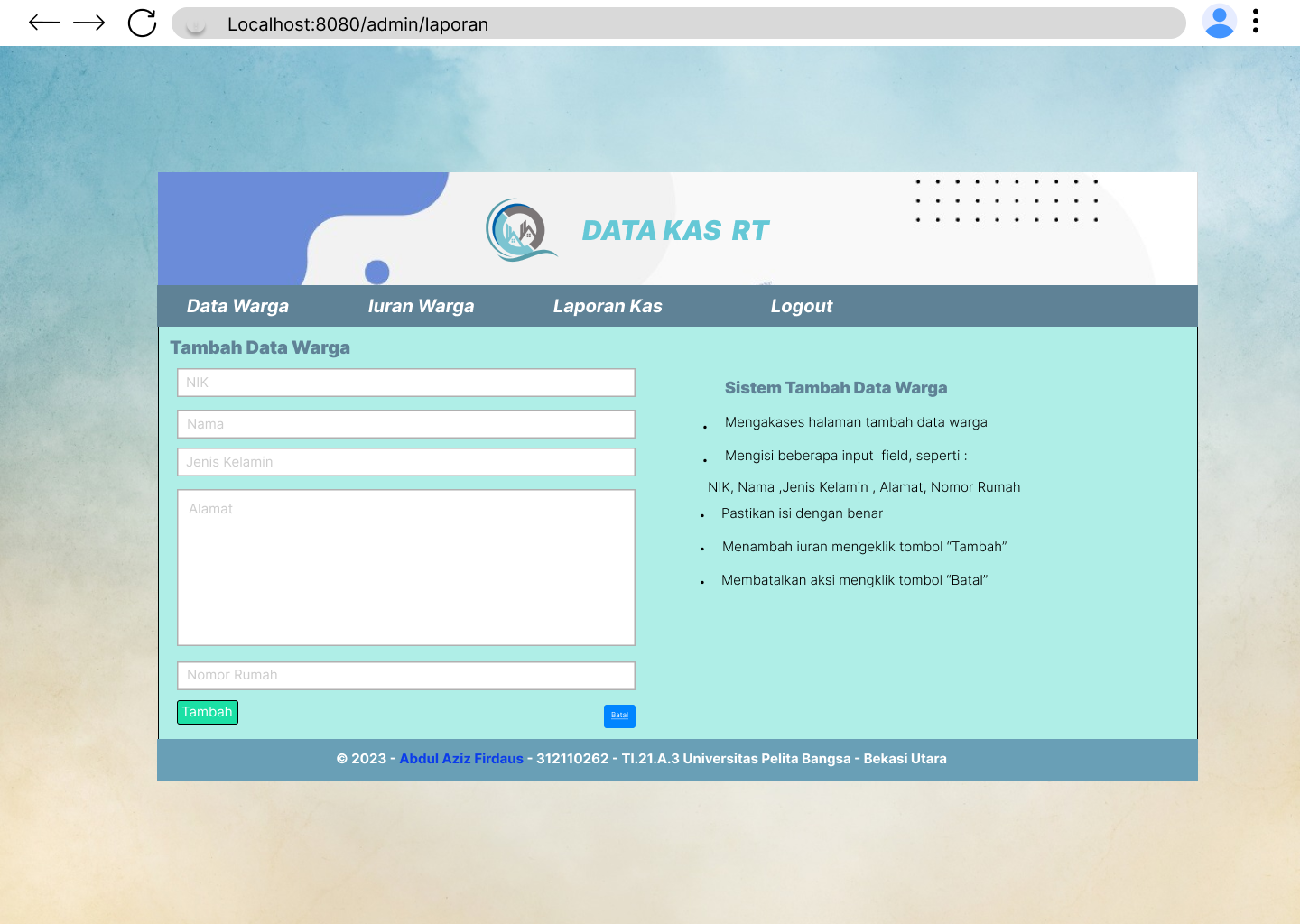 GitHub - AzizLike29/Pengelolaan_Kas_RT: Projek ini tentang pengelolaan kas RT menggunakan Ci4