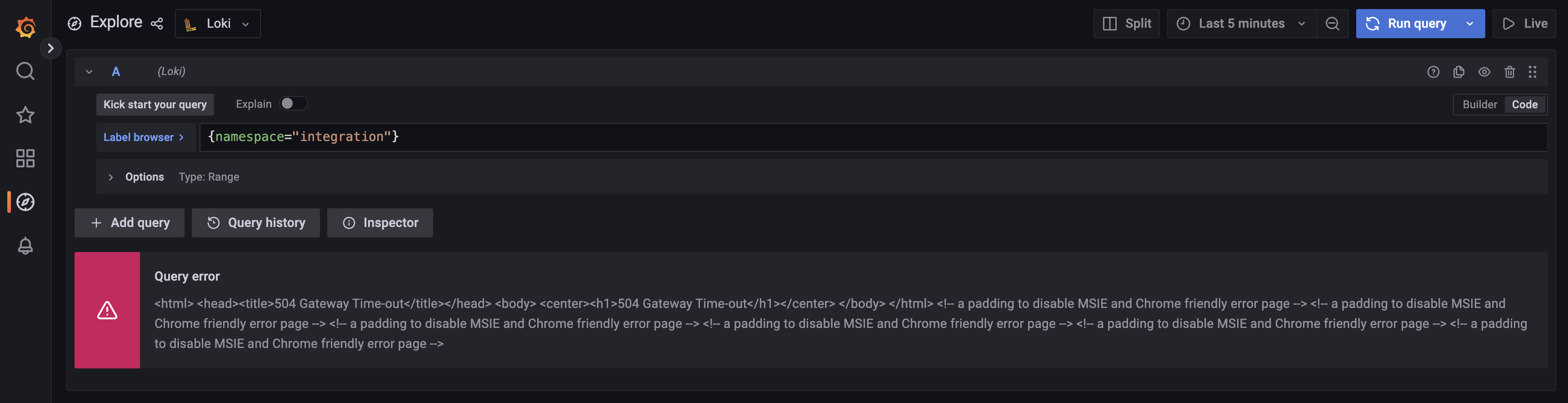 query_range request returns a 504 · Issue #4721 · grafana/loki · GitHub
