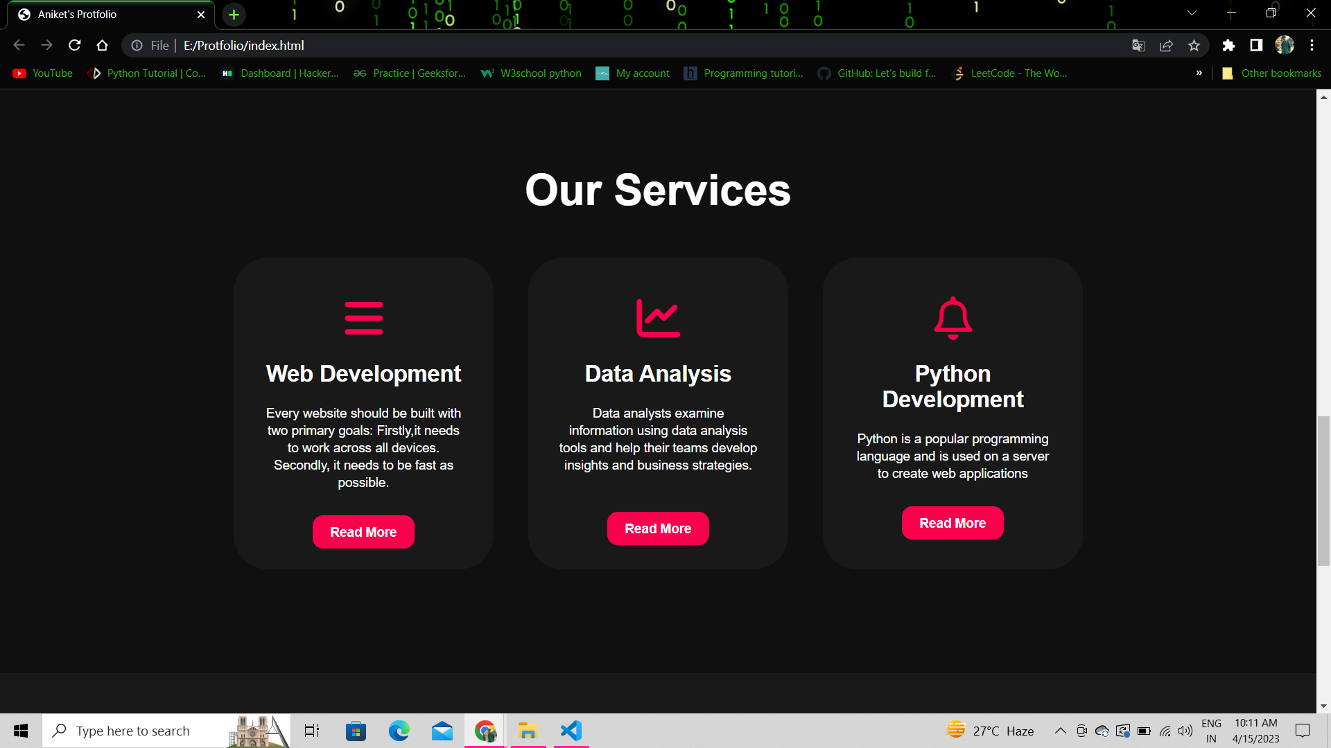GitHub - AniketKatiyarr/Protfolio