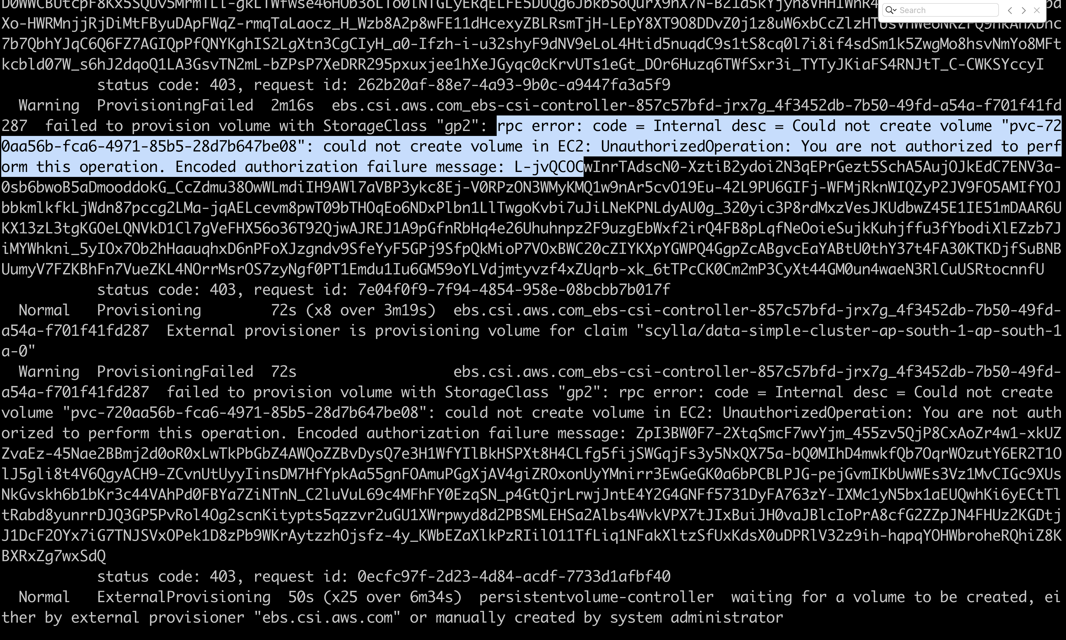 PVC permission issue while installing scylladb operator · Issue #1113 · scylladb/scylla-operator ...