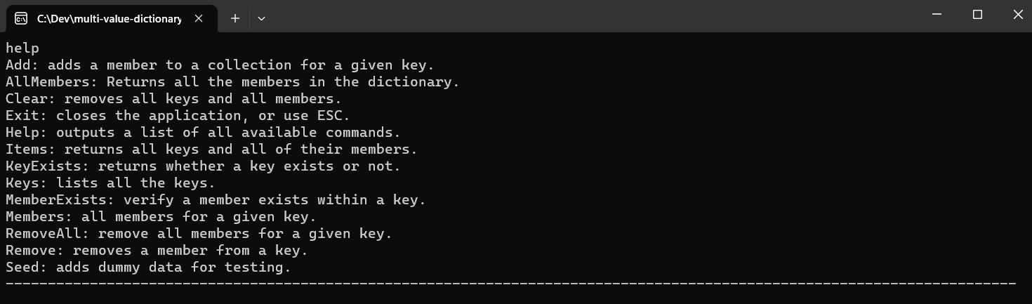 GitHub - creategameslab/multi-value-dictionary-app: Simple console application to showcase cs ...